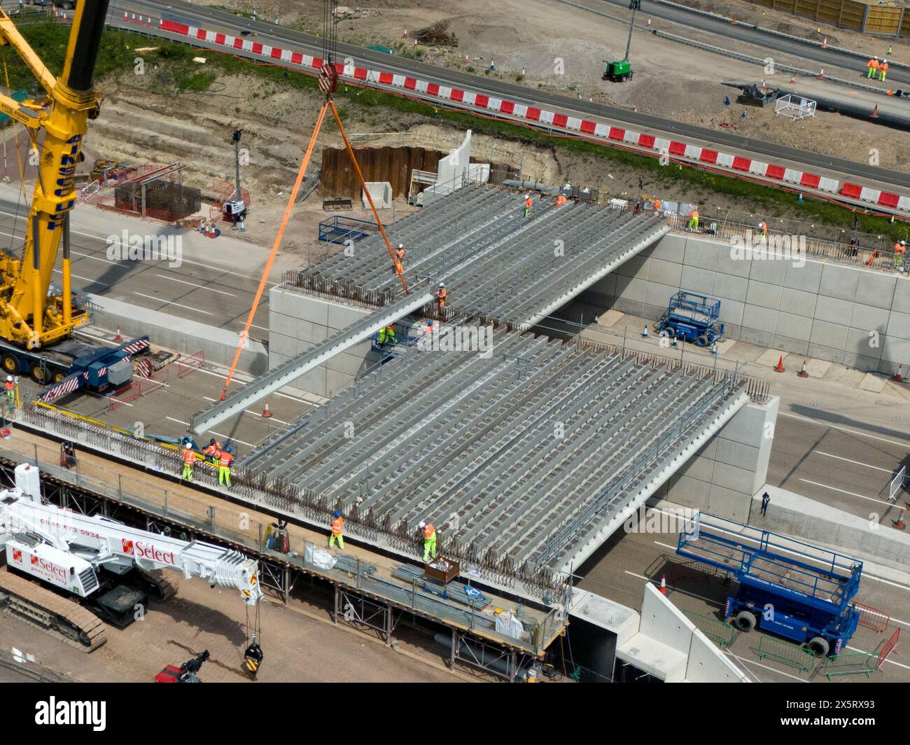 Engineering work taking place at the A3 Wisley interchange at Junction ...