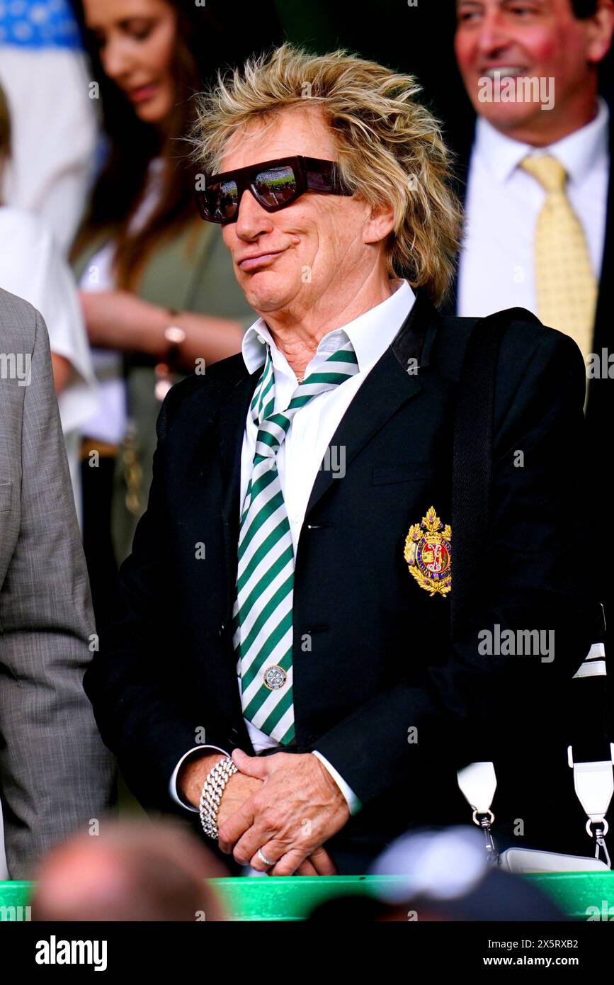 Rod Stewart in the stands ahead of the cinch Premiership match at the ...
