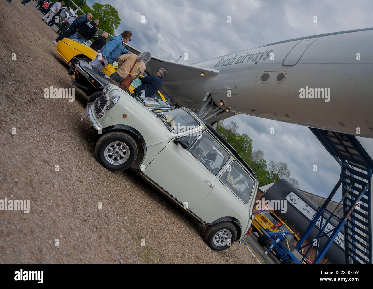 Italian car show at Brooklands museum in Surrey UK. Ferrari ...