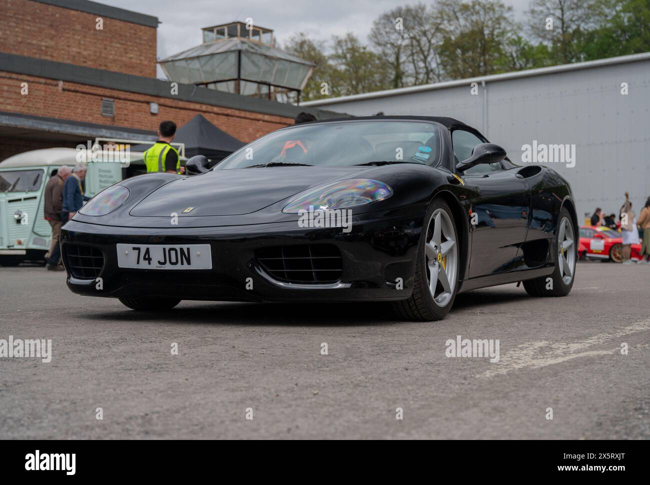 Italian car show at Brooklands museum in Surrey UK. Ferrari ...