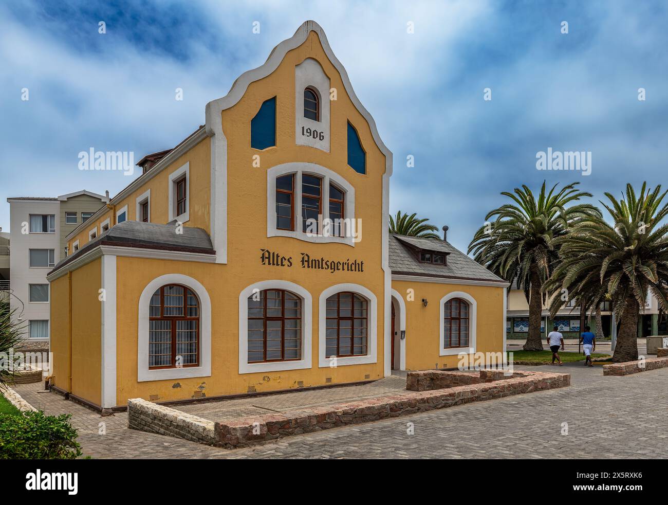 Facade of the Old German District Court building in Swakopmund, Namibia ...