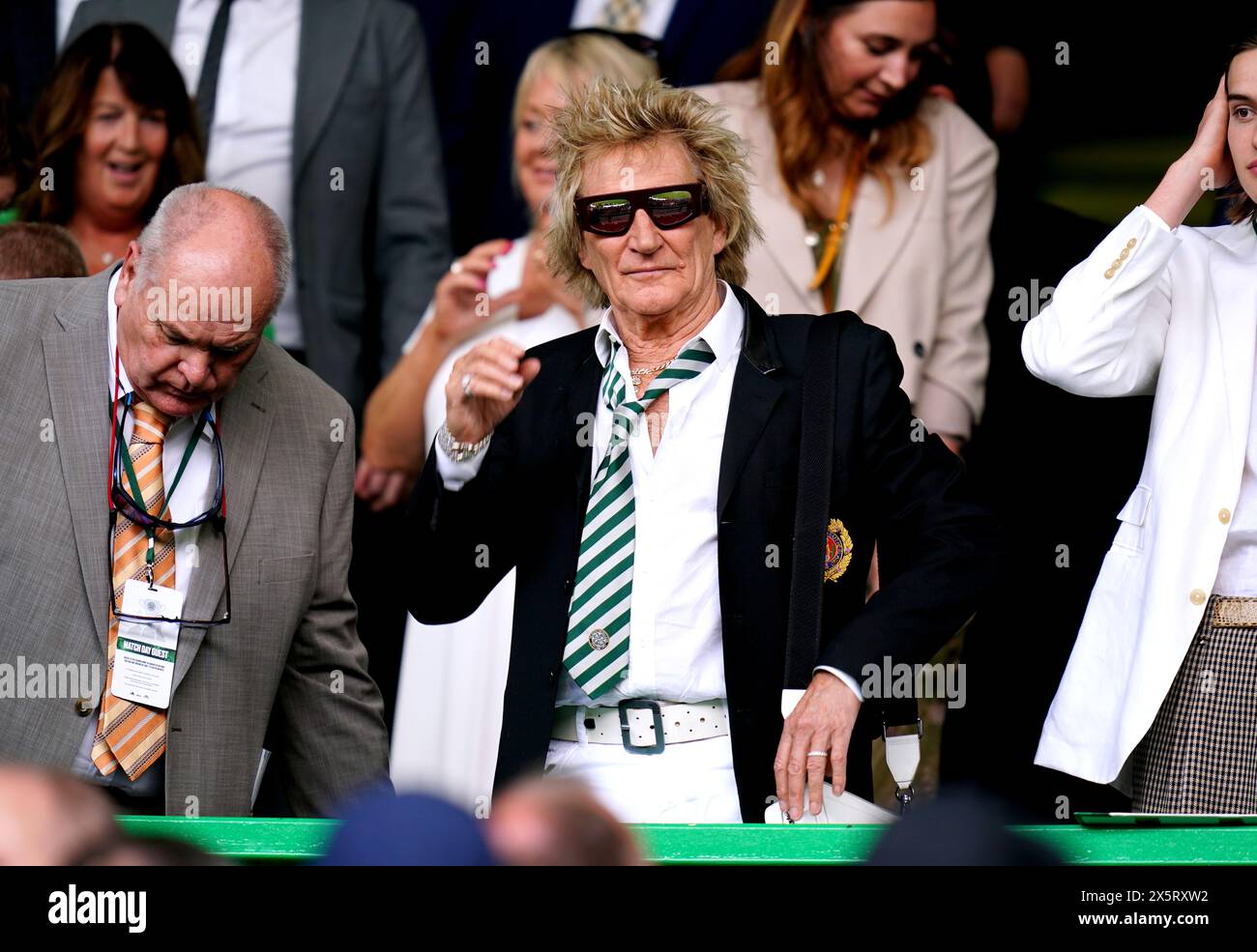 Rod Stewart in the stands ahead of the cinch Premiership match at ...