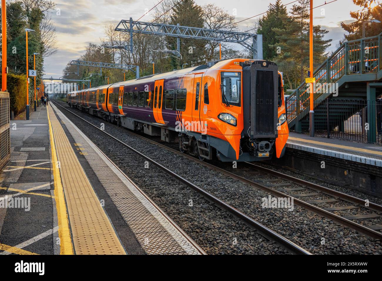 electric powered passenger commuter train west midlands england uk ...