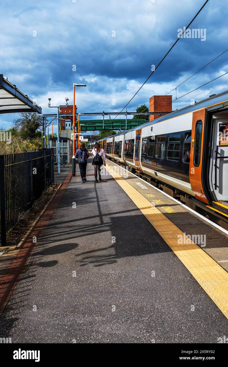 electric powered passenger commuter train west midlands england uk ...