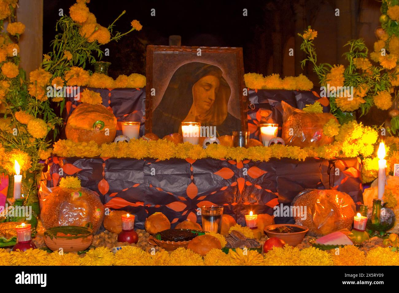 Oaxaca, Mexico, North America. Day of the Dead Celebrations. Family ...