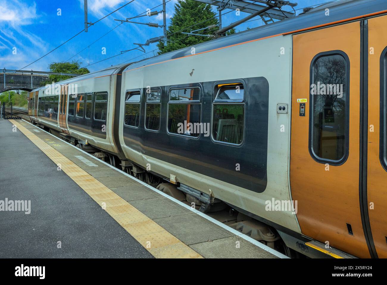 electric powered passenger commuter train west midlands england uk ...