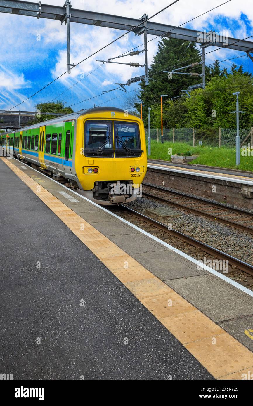 electric powered passenger commuter train west midlands england uk ...