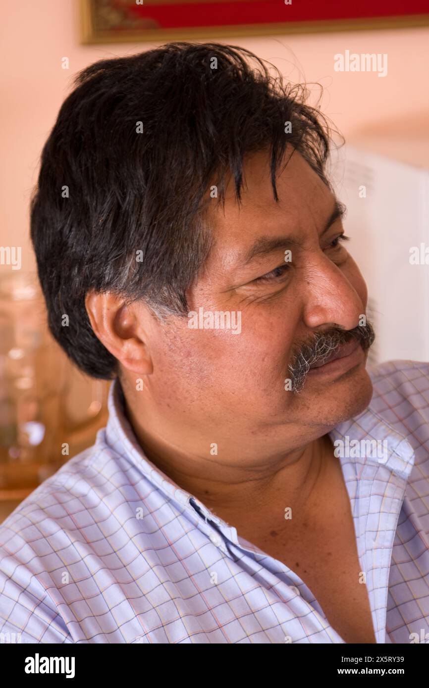 Matatlan, Oaxaca; Mexico; North America. Portrait of a Zapotec Indian ...