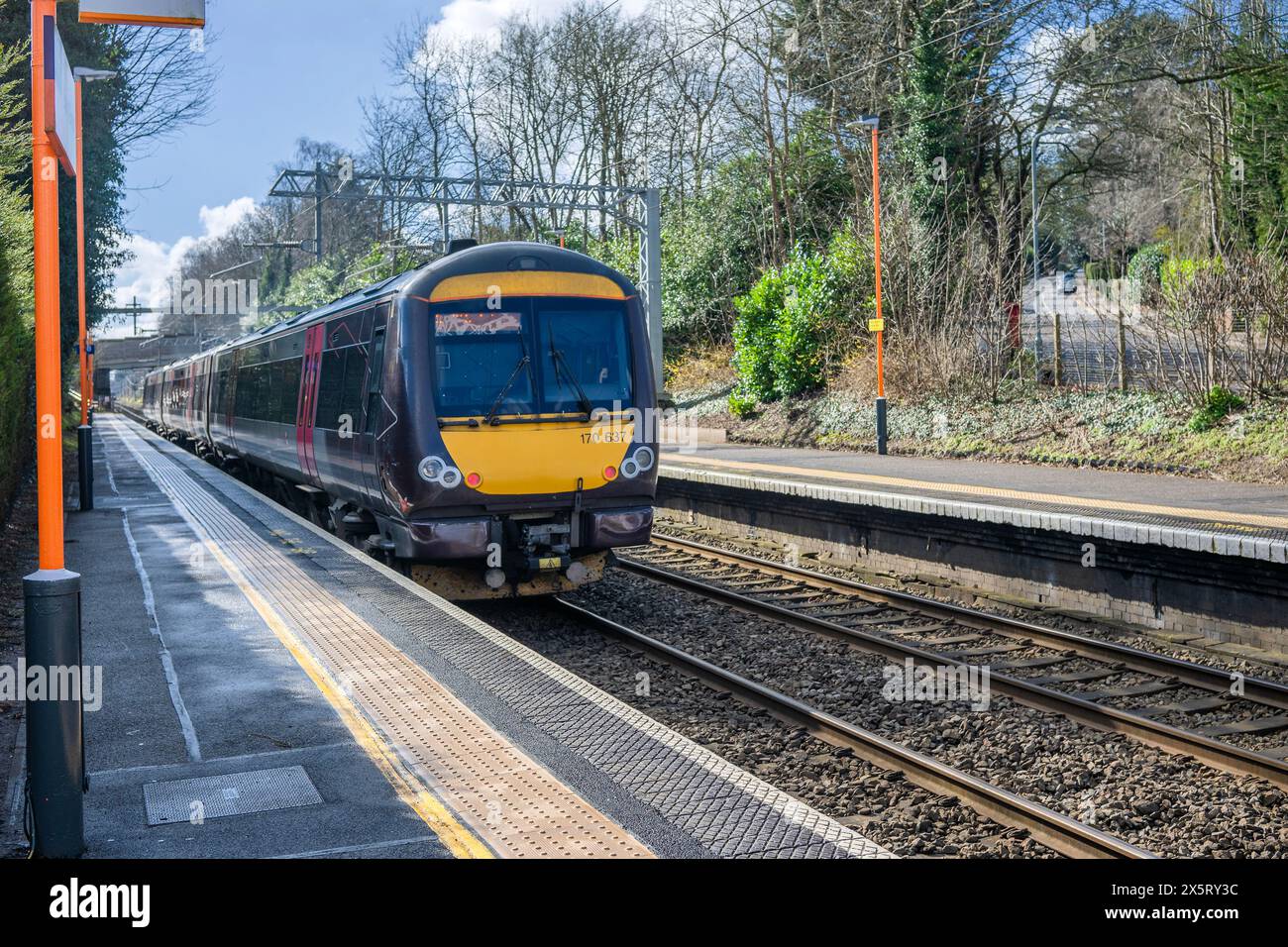 electric powered passenger commuter train west midlands england uk ...