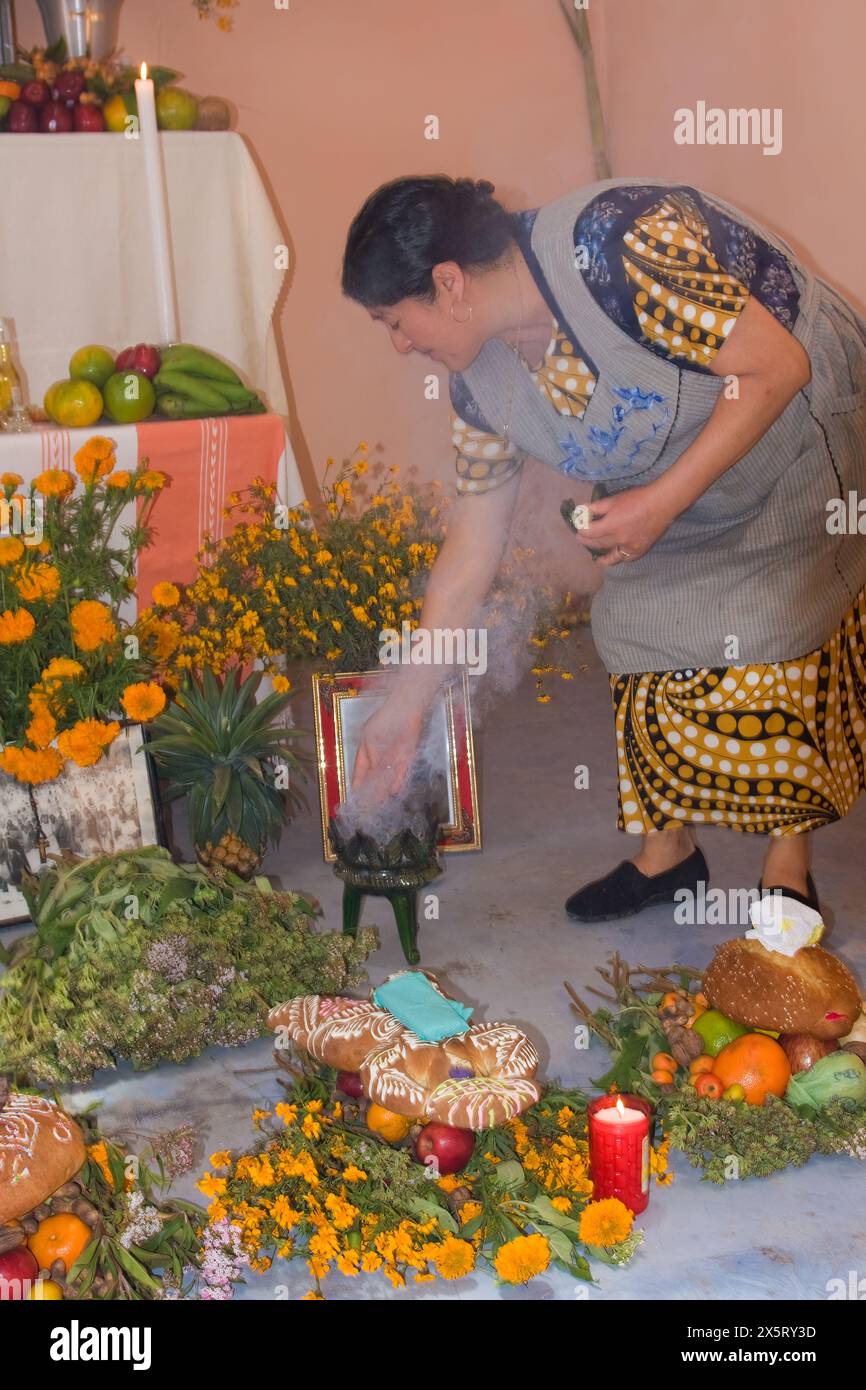 Matatlan; Oaxaca; Mexico; North America. The Woman of the House, a ...