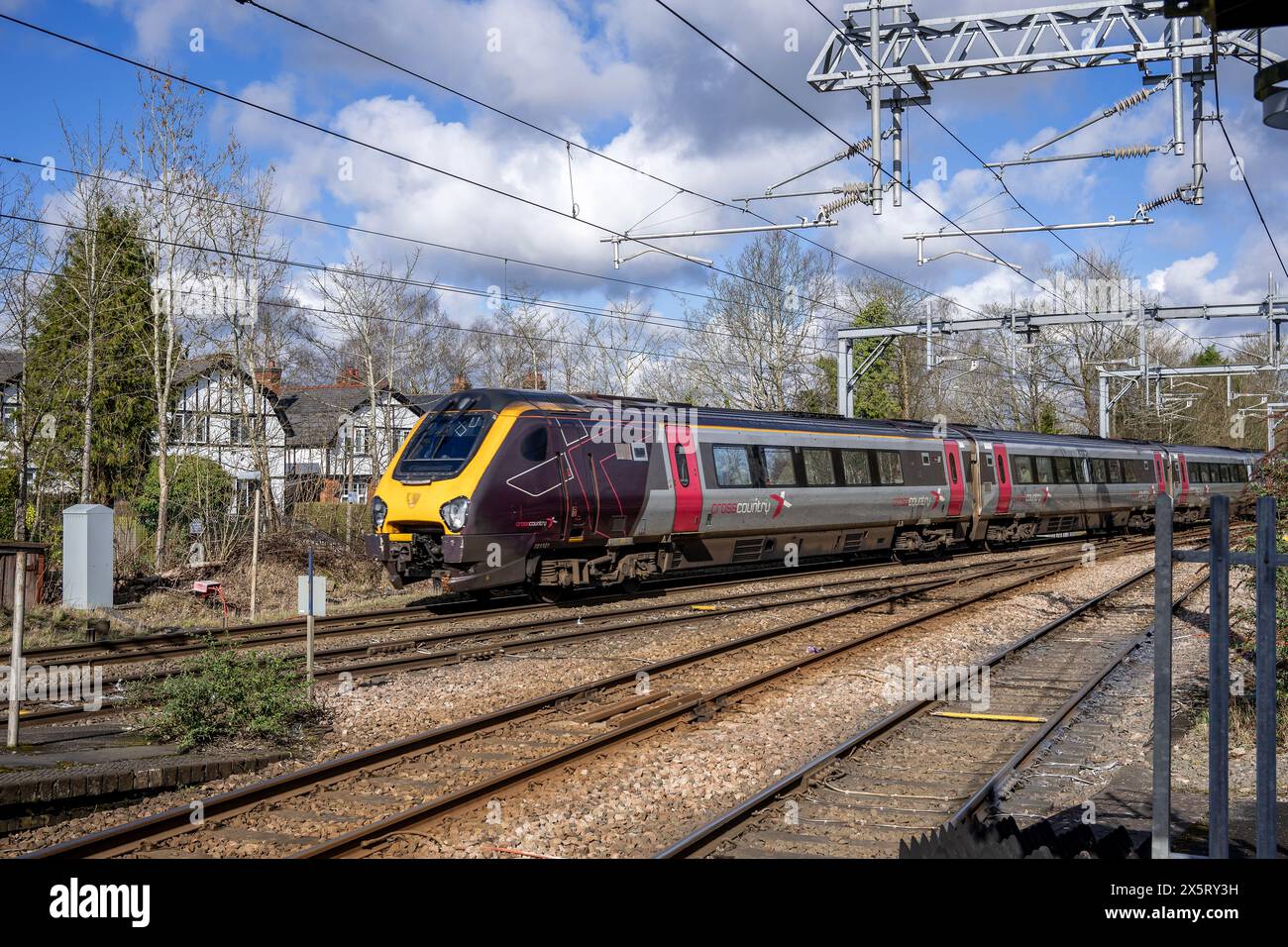 electric powered passenger commuter train west midlands england uk ...