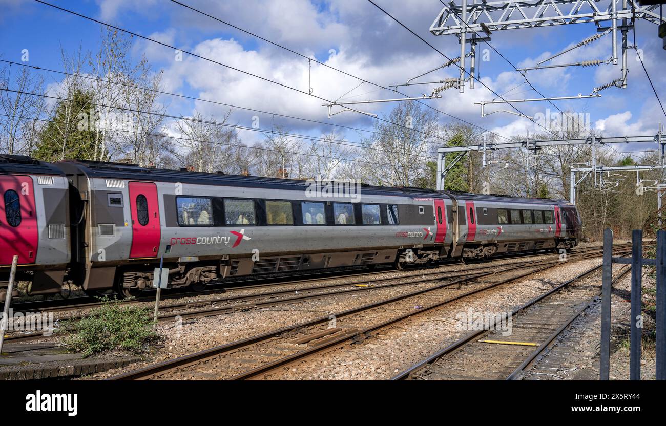 electric powered passenger commuter train west midlands england uk ...