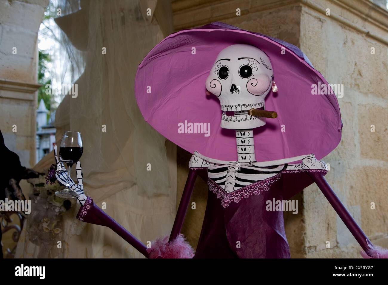 Oaxaca, Mexico, North America. Day of the Dead Celebrations. Cemetery ...