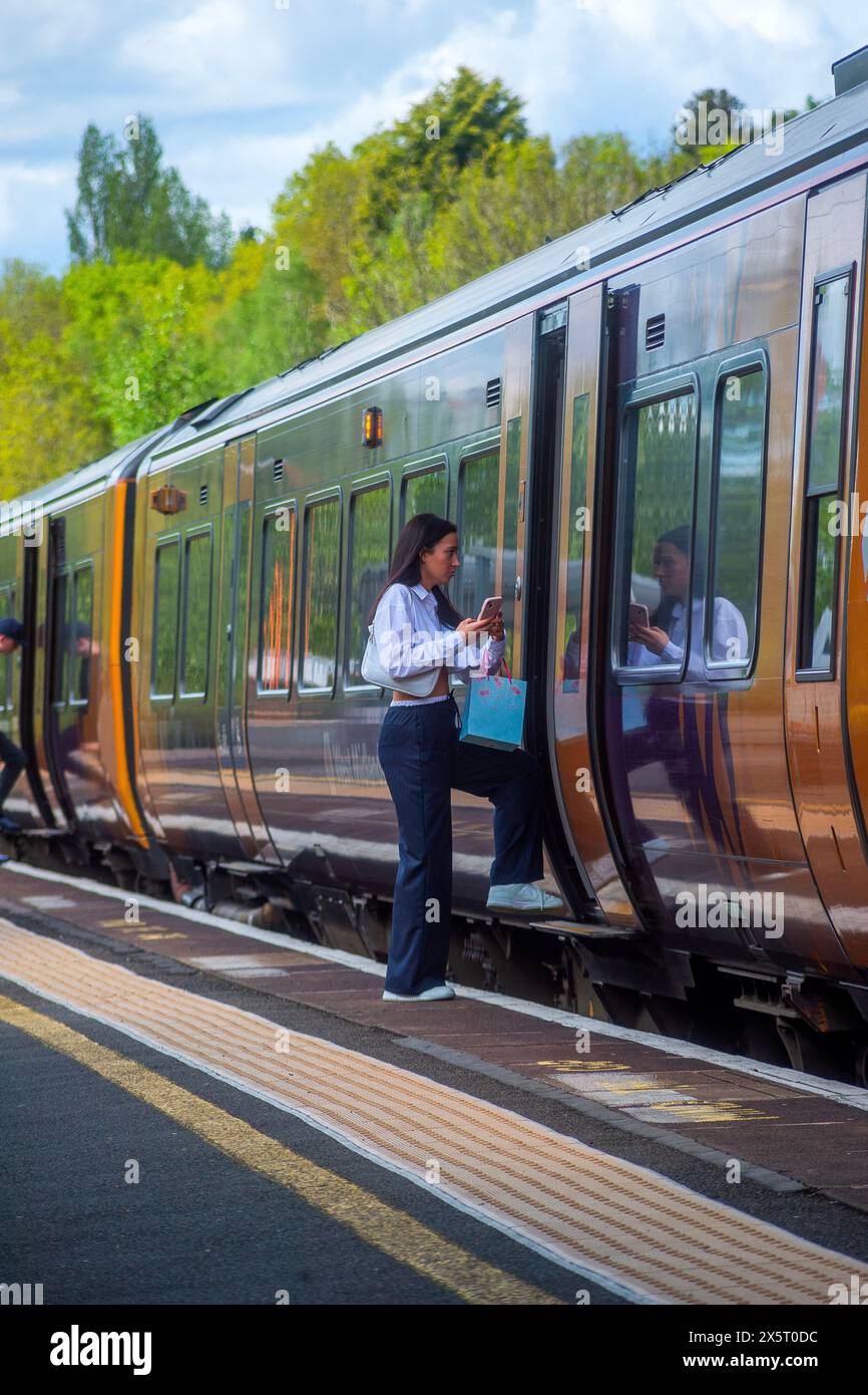 British Rail Network Rail Diesel powered passenger commuter trian ...