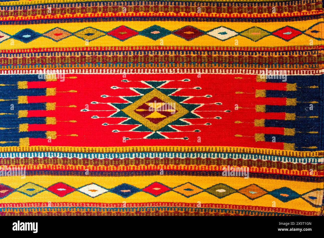 Santa Ana del Valle, Oaxaca; Mexico. Traditional Geometric Symbols on a ...