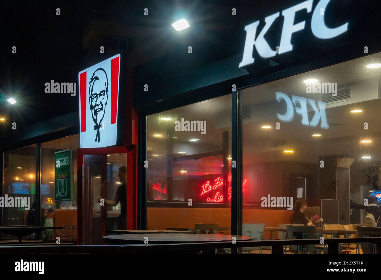 Palma de Mallorca, Spain; march 29 2024: Main facade of a franchise restaurant of the ...