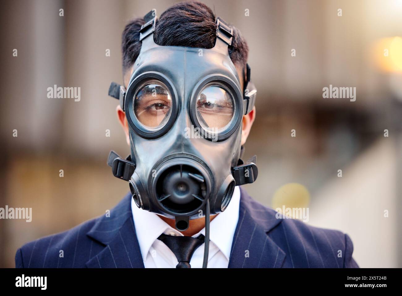 Gas mask man outdoor hi-res stock photography and images - Alamy