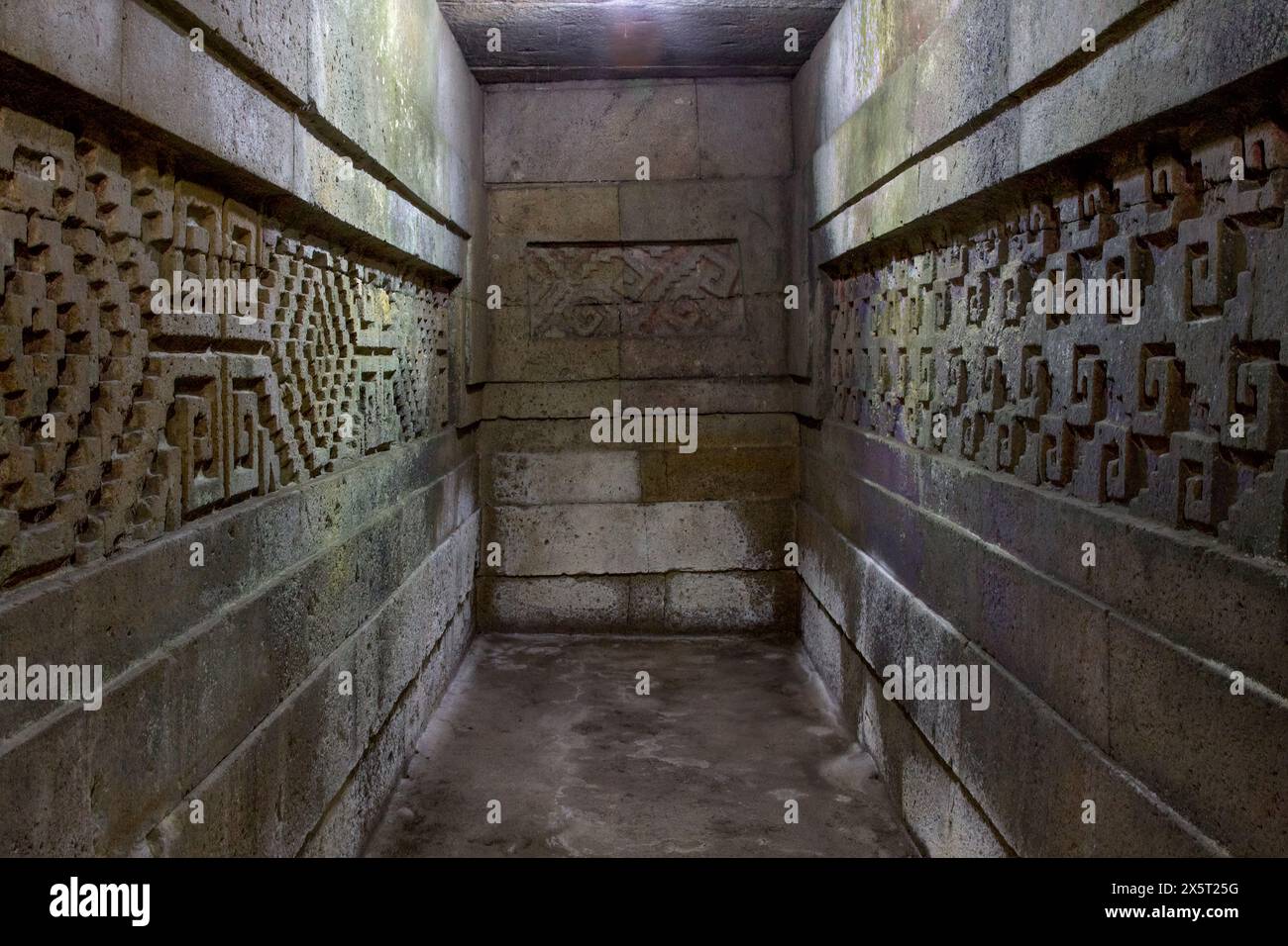 Mitla, Oaxaca, Mexico. Interior View of one of the Tombs at the Second ...