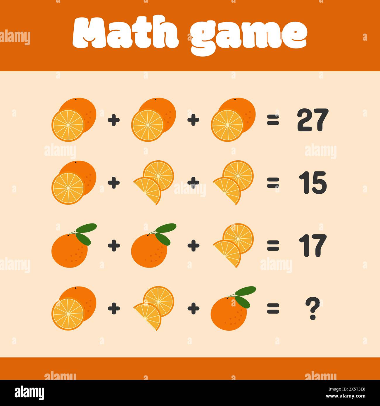 Cartoon illustration educational mathematical counting hi-res stock ...