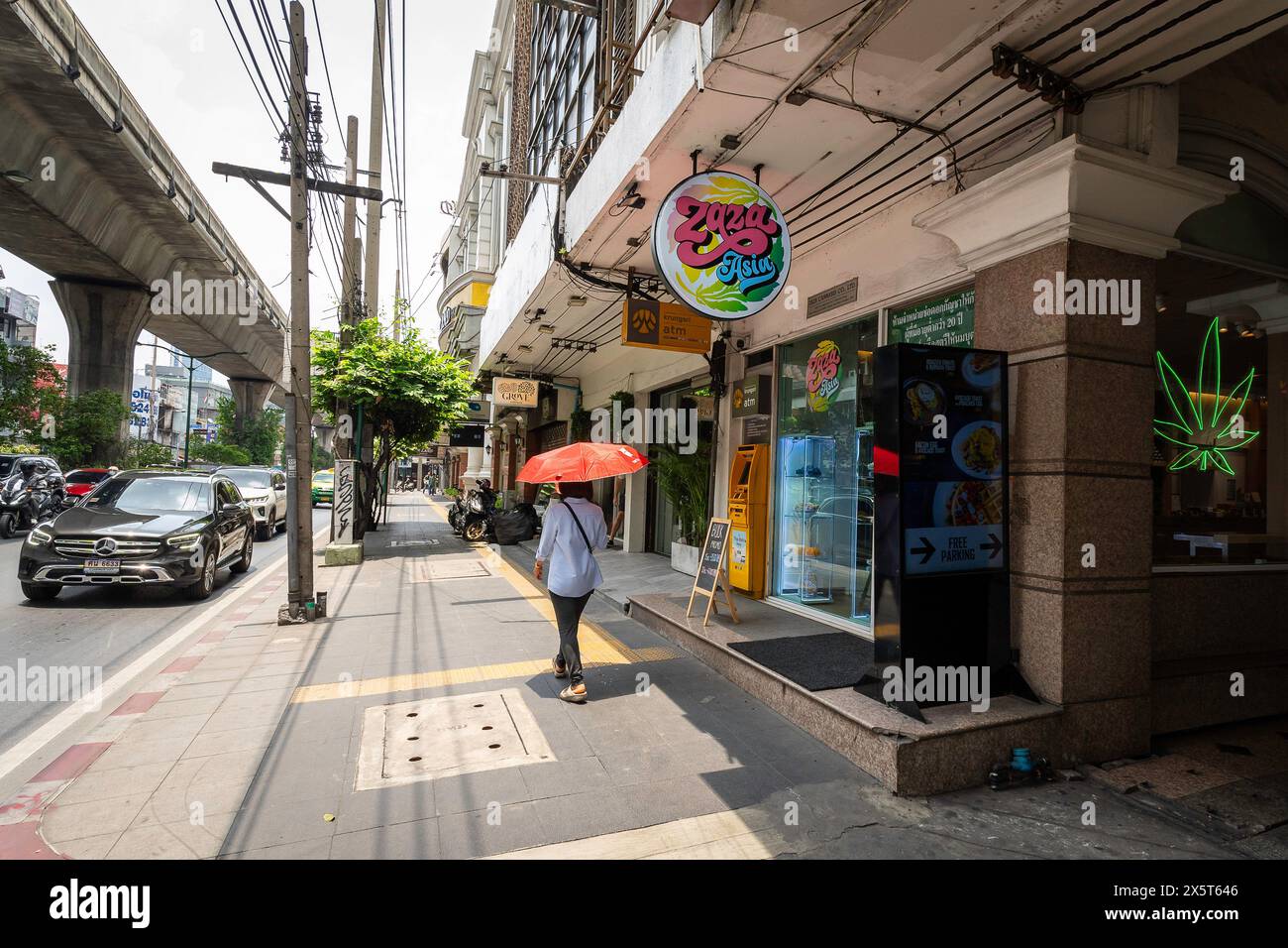 Bangkok, Thailand. 10th May, 2024. View of ZaZa Asia Cannabis dispensary and weed shop, on ...