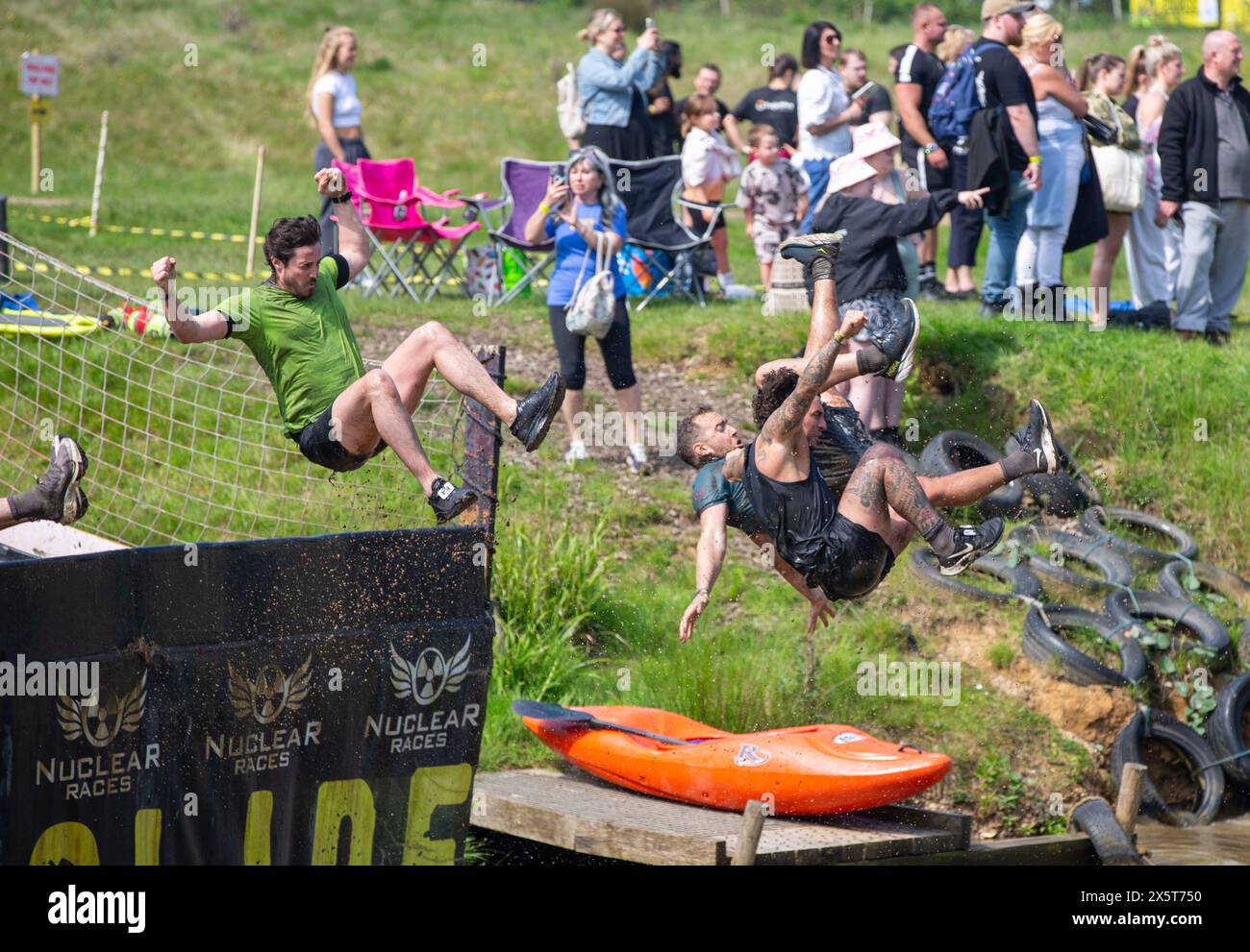 Brentwood, Essex uk 11th May 2024 Participants battle against obstacles ...