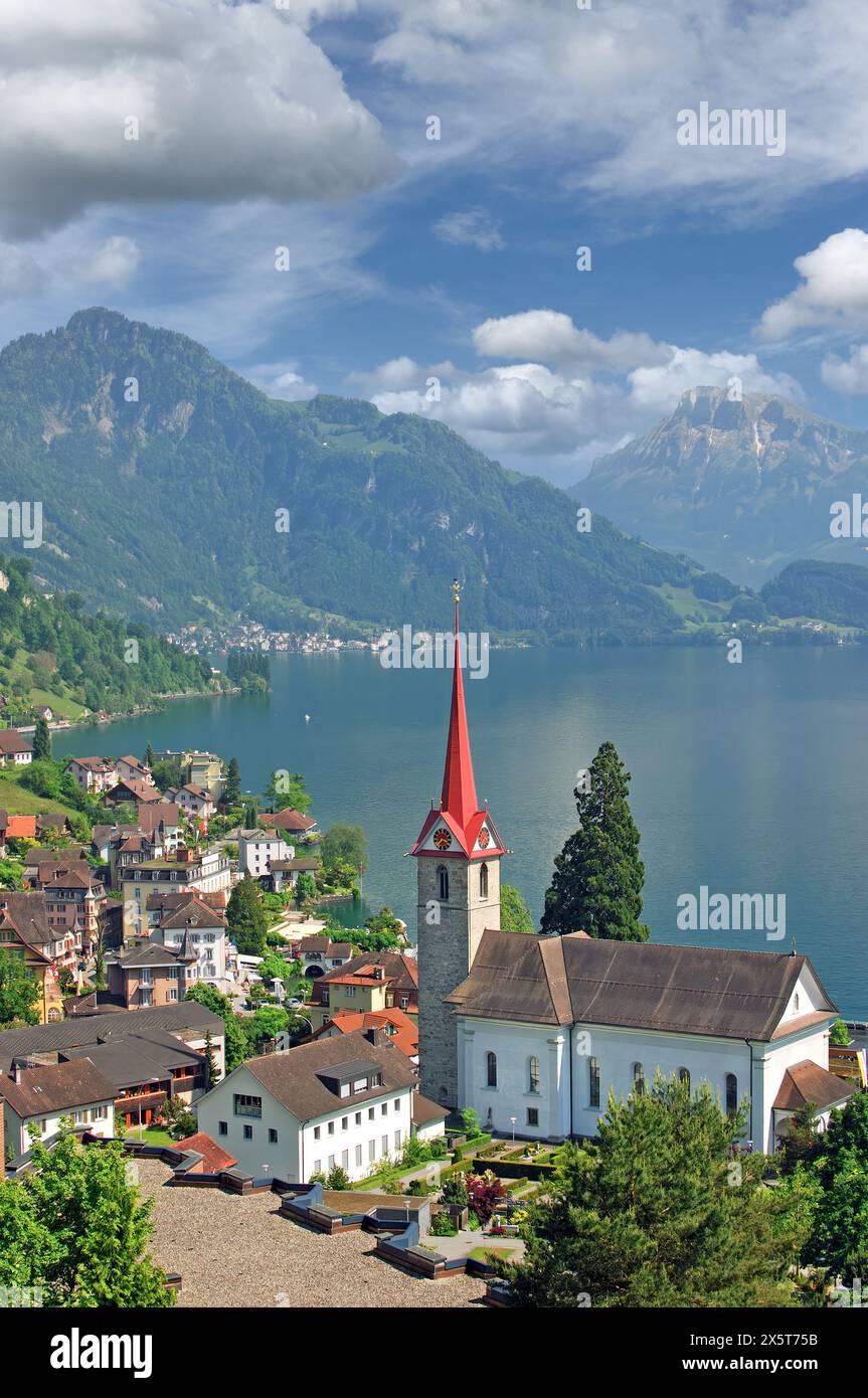 Weggis at Lake Lucerne in Lucerne Canton,Switzerland Stock Photo - Alamy
