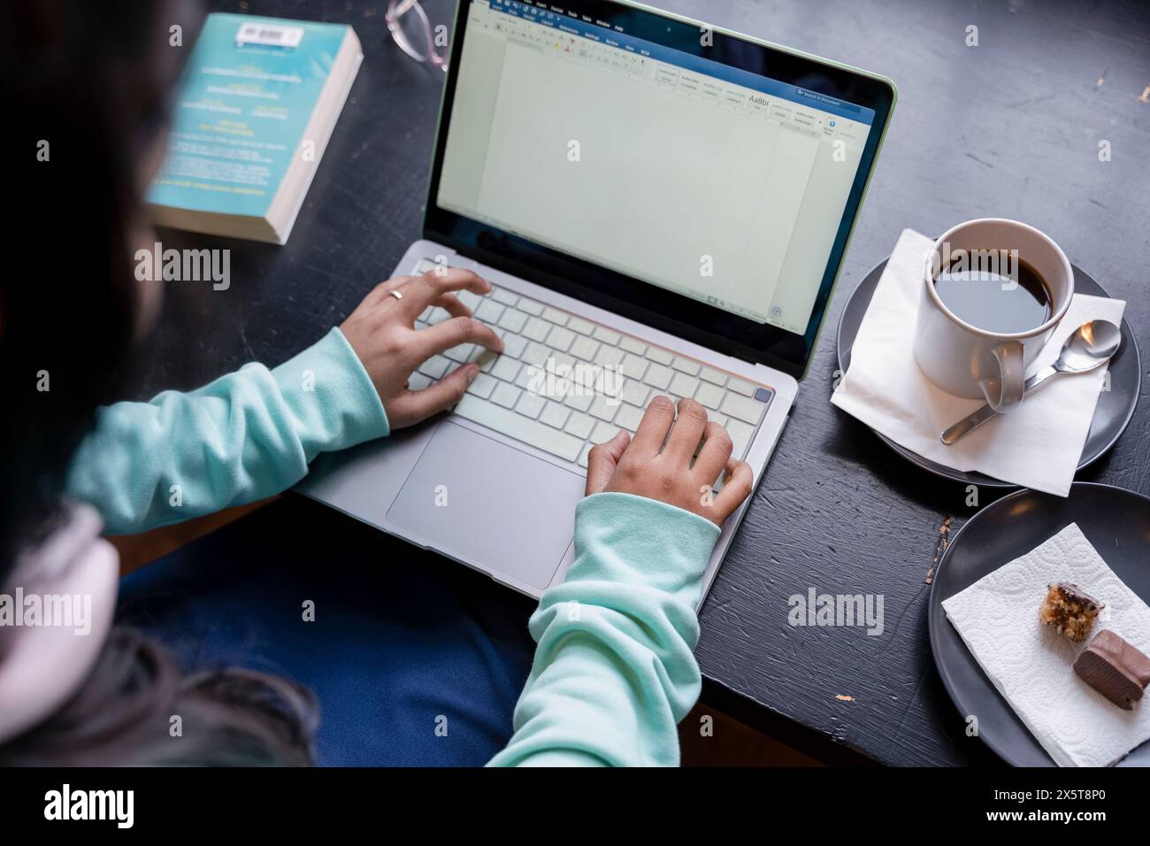 Indian student with laptop hi-res stock photography and images - Alamy
