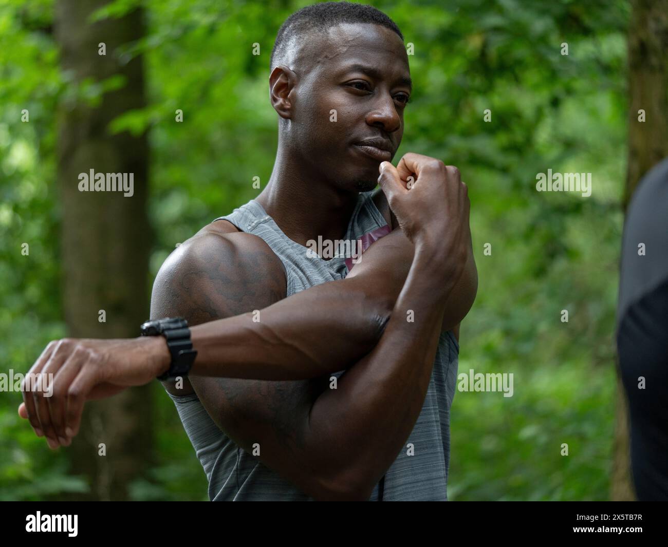 African american man in workout hi-res stock photography and images - Alamy
