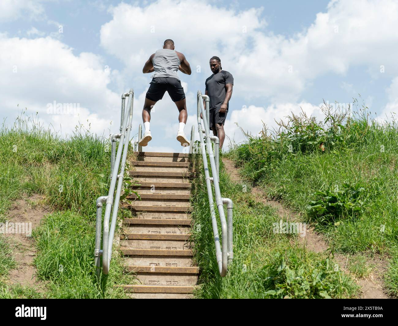 Exercising on stairs hi-res stock photography and images - Alamy