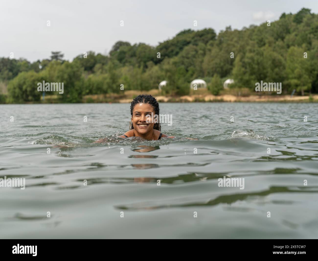 Lake swimming woman england hi-res stock photography and images - Alamy