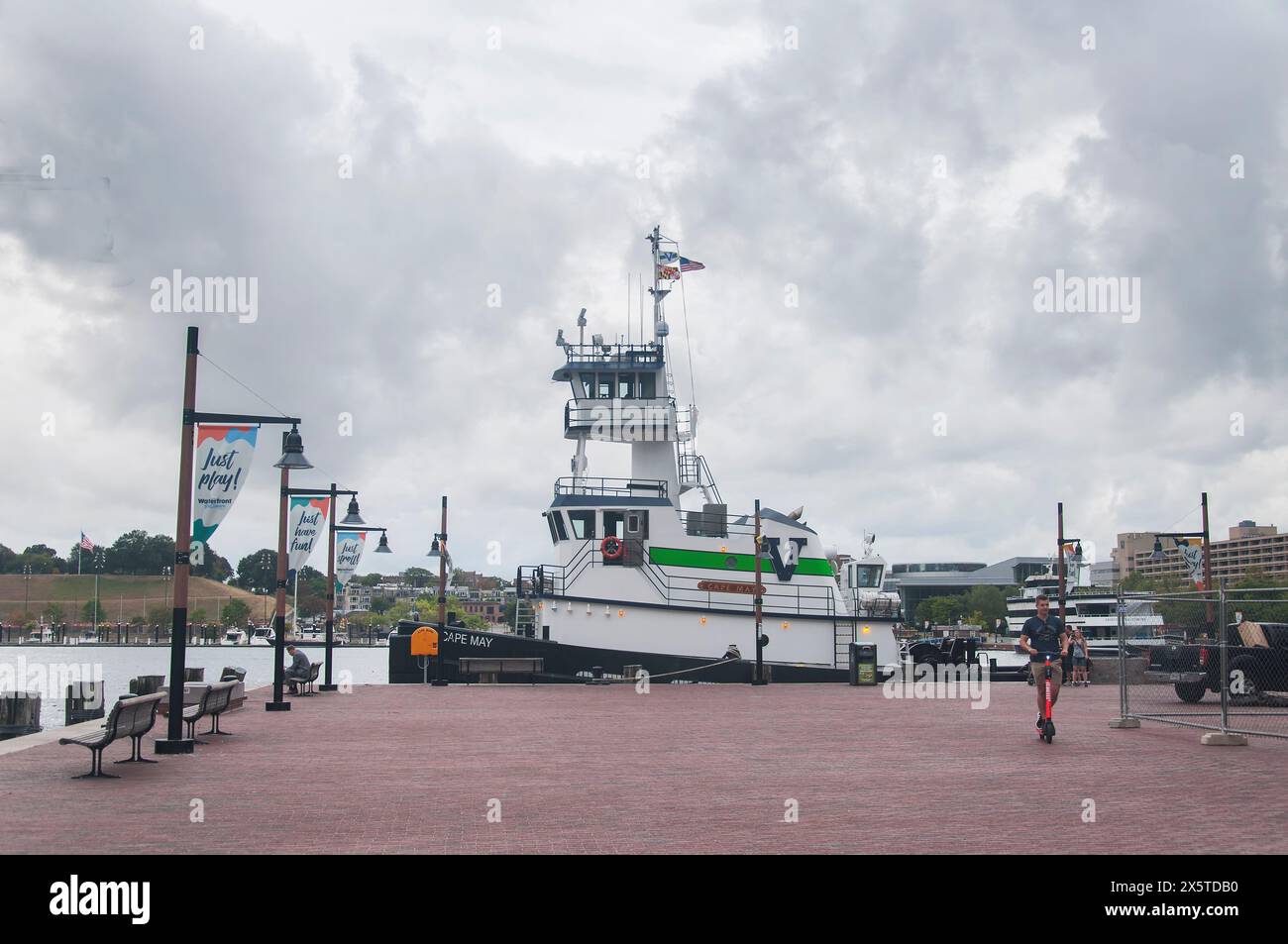 Baltimore, Maryland. September 30, 2019. The historic Cape May tugboat ...