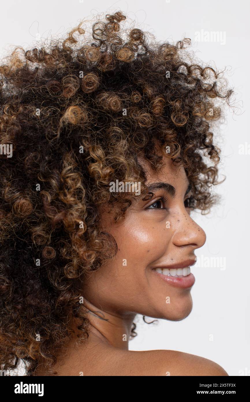 Freckles brunette hi-res stock photography and images - Alamy