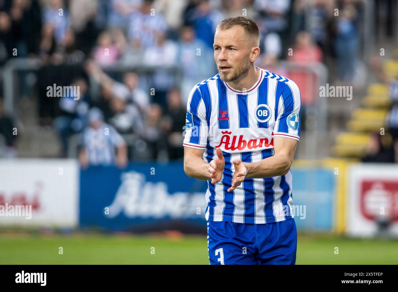 Odense, Denmark. 10th, May 2024. Nicklas Mouritsen (3) of OB seen ...