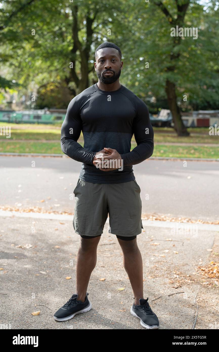 Man standing in shorts front full hi-res stock photography and images ...