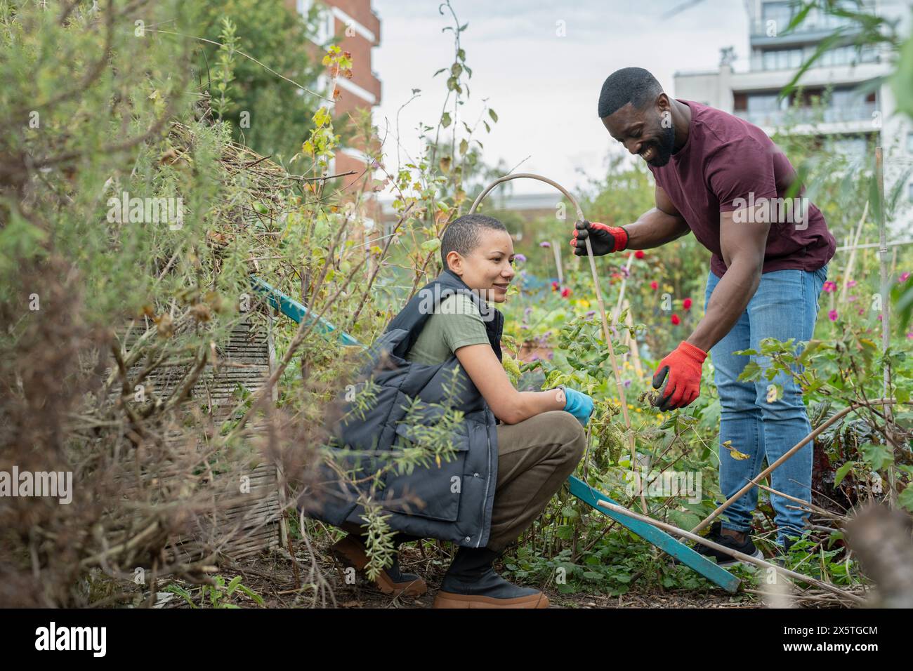 Working in garden city hi-res stock photography and images - Alamy