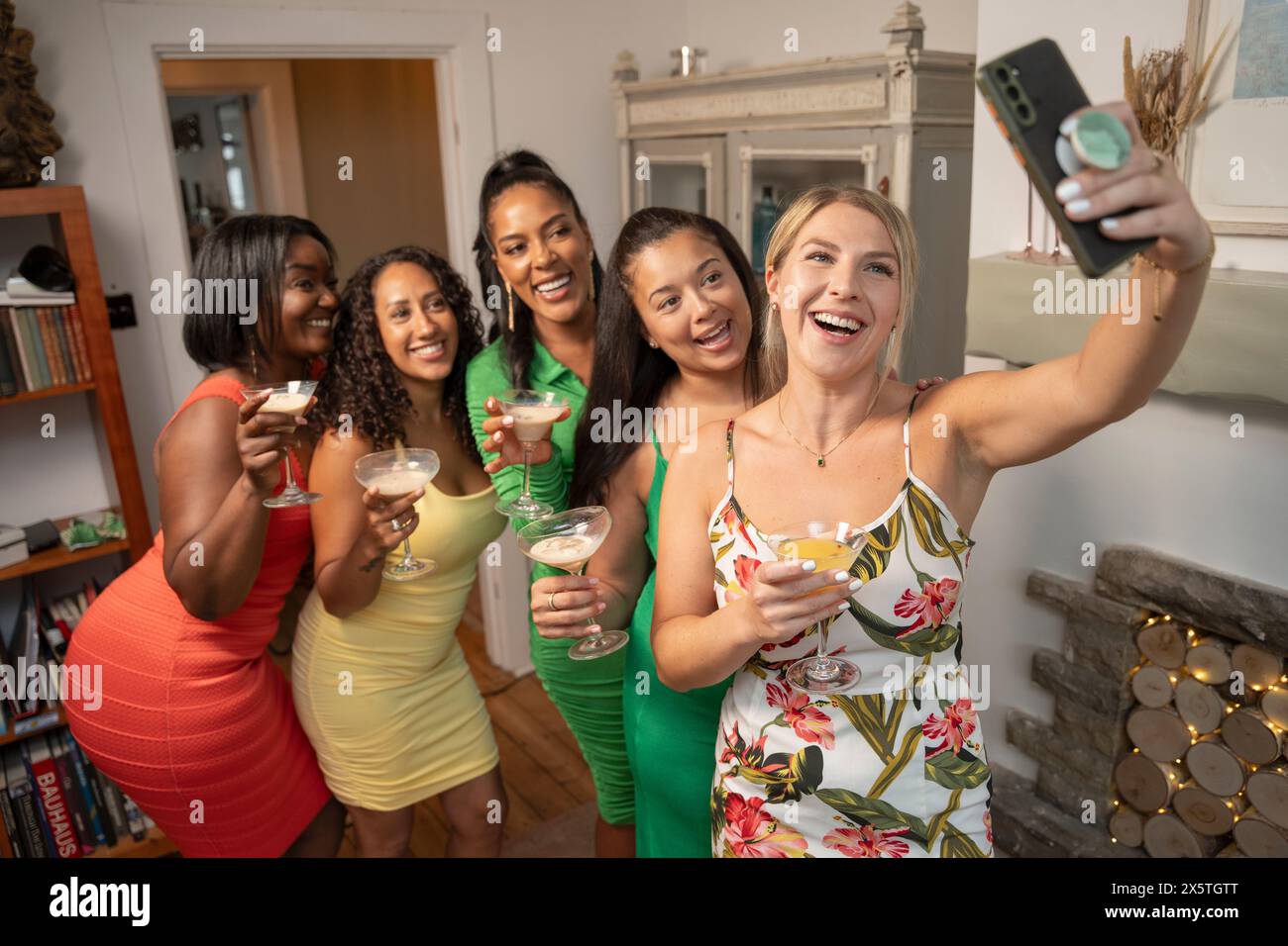 Beautiful women taking selfie smartphone hi-res stock photography and ...