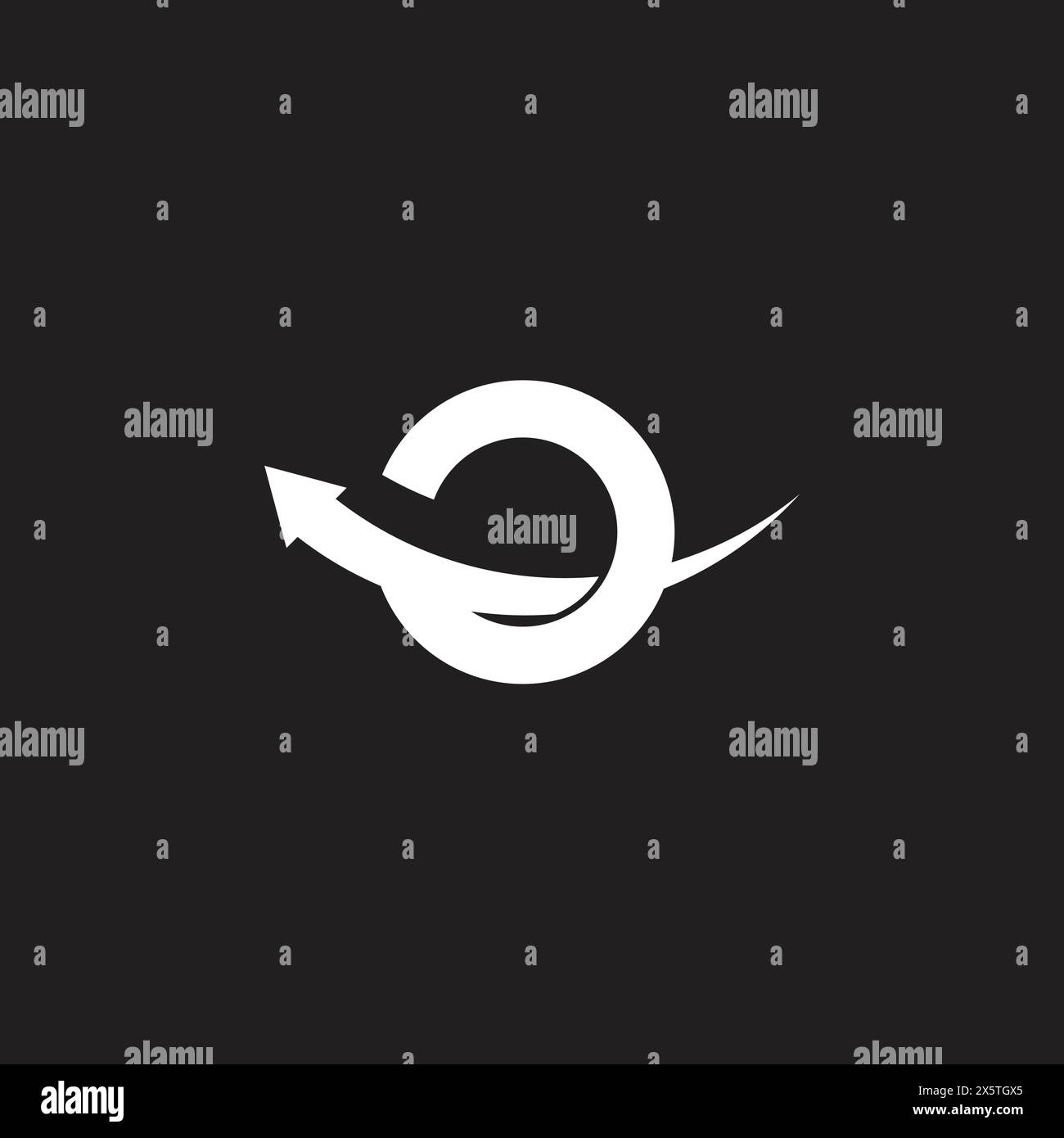 3d flat circle swoosh overlap logo vector Stock Vector Image & Art - Alamy