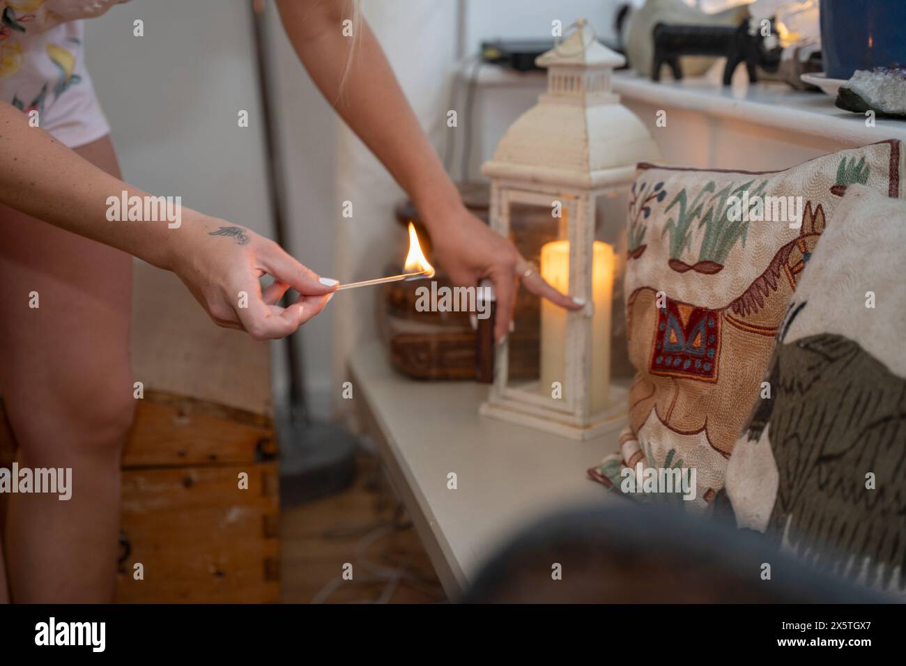 Woman lantern hi-res stock photography and images - Alamy