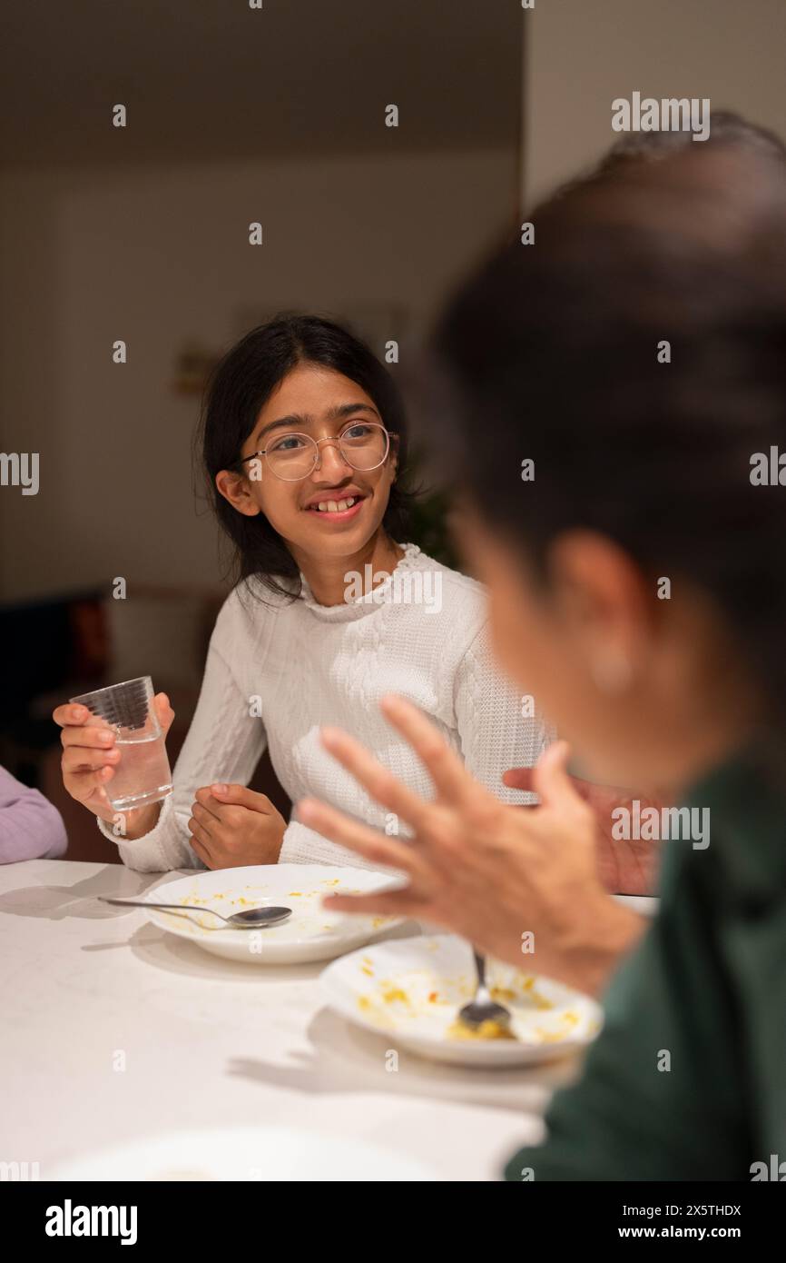 Indian family eating uk hi-res stock photography and images - Alamy