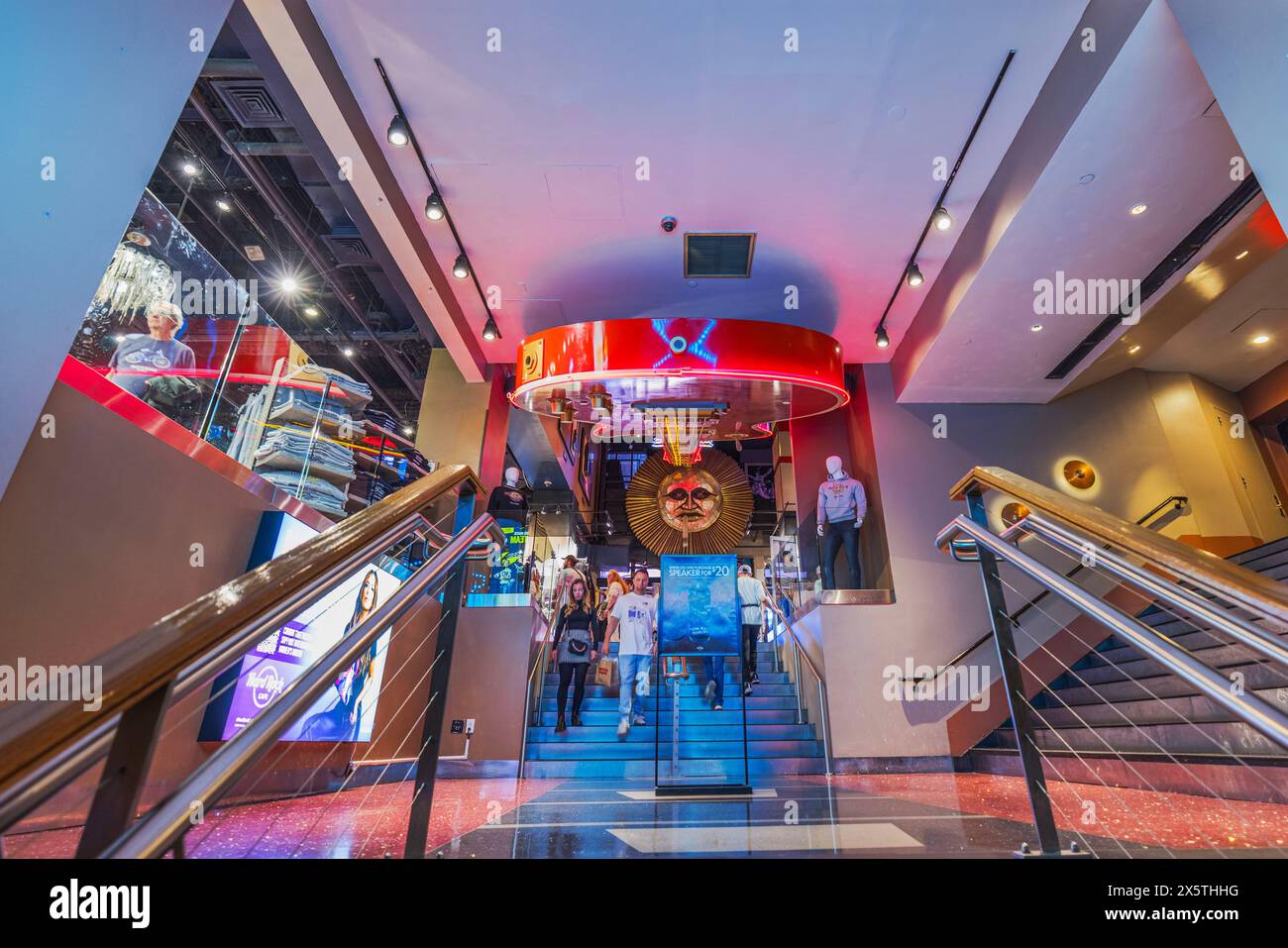 Beautiful view of the interior of the Hard Rock Cafe boutique with a ...