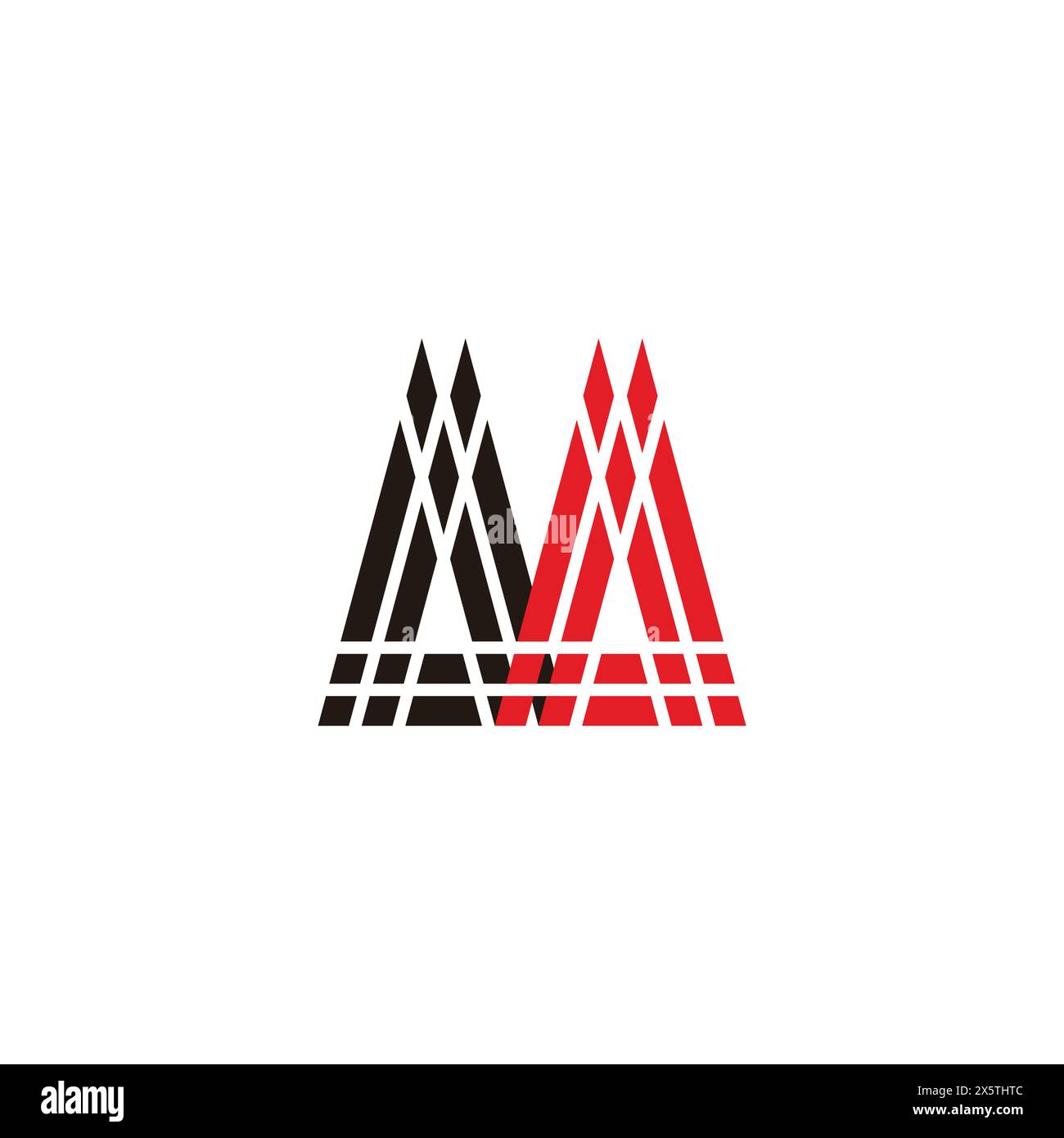 letter ma stripes mosaic triangles logo vector Stock Vector Image & Art ...