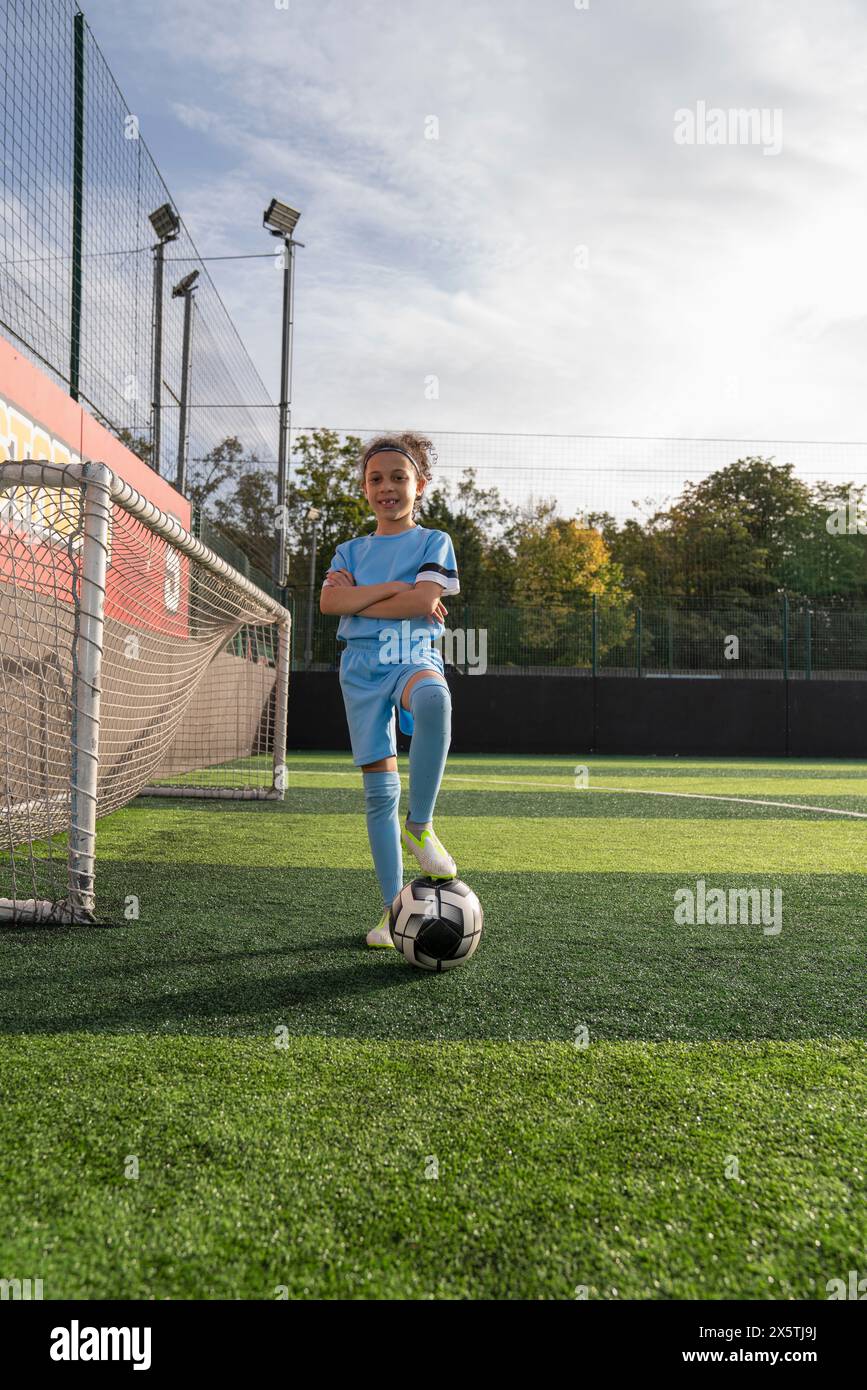 Portrait girl standing next hi-res stock photography and images - Alamy