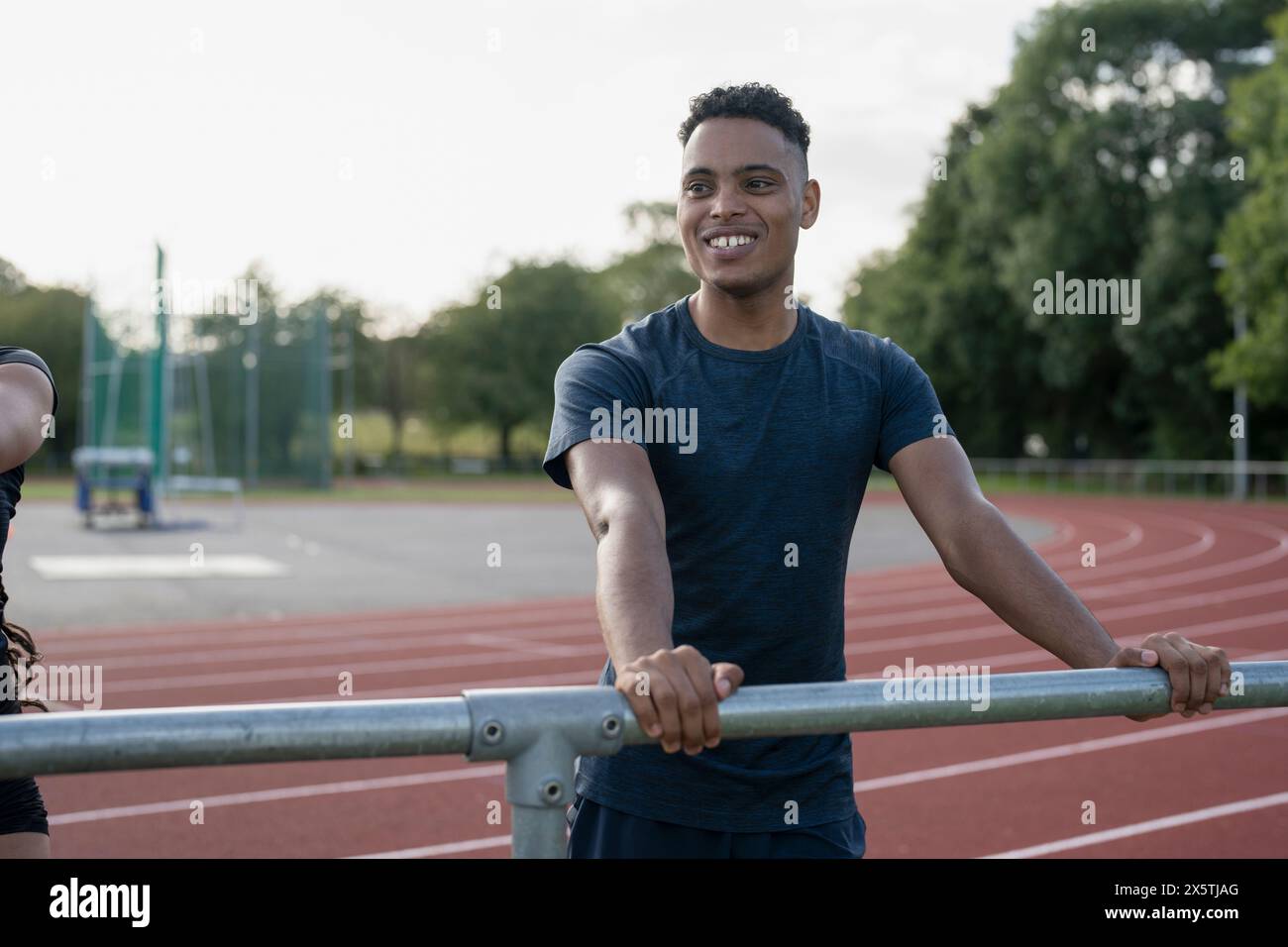 Track railing hi-res stock photography and images - Alamy
