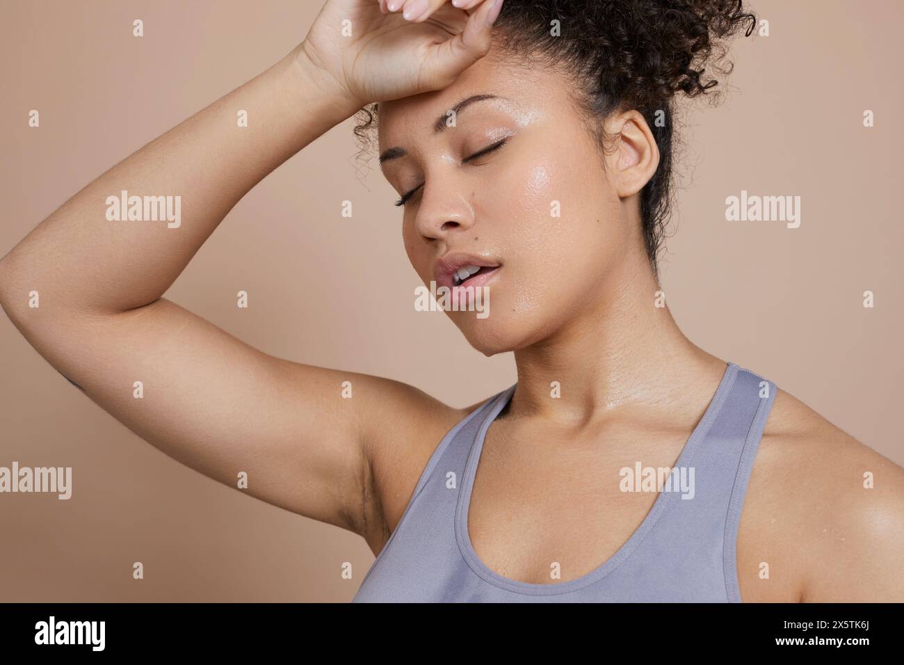 Person touching forehead hi-res stock photography and images - Alamy