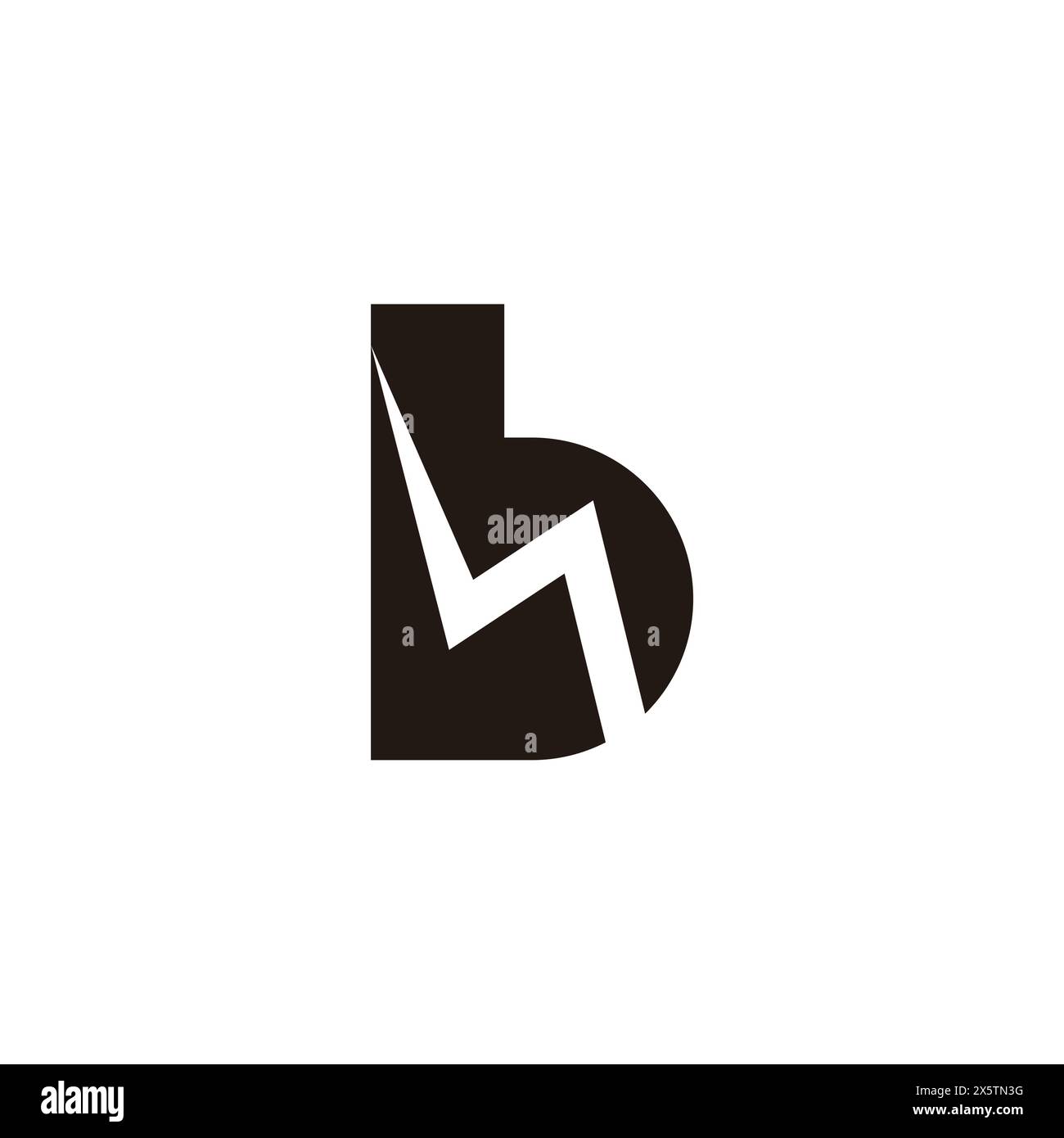 letter b crack simple geometric logo vector Stock Vector Image & Art ...