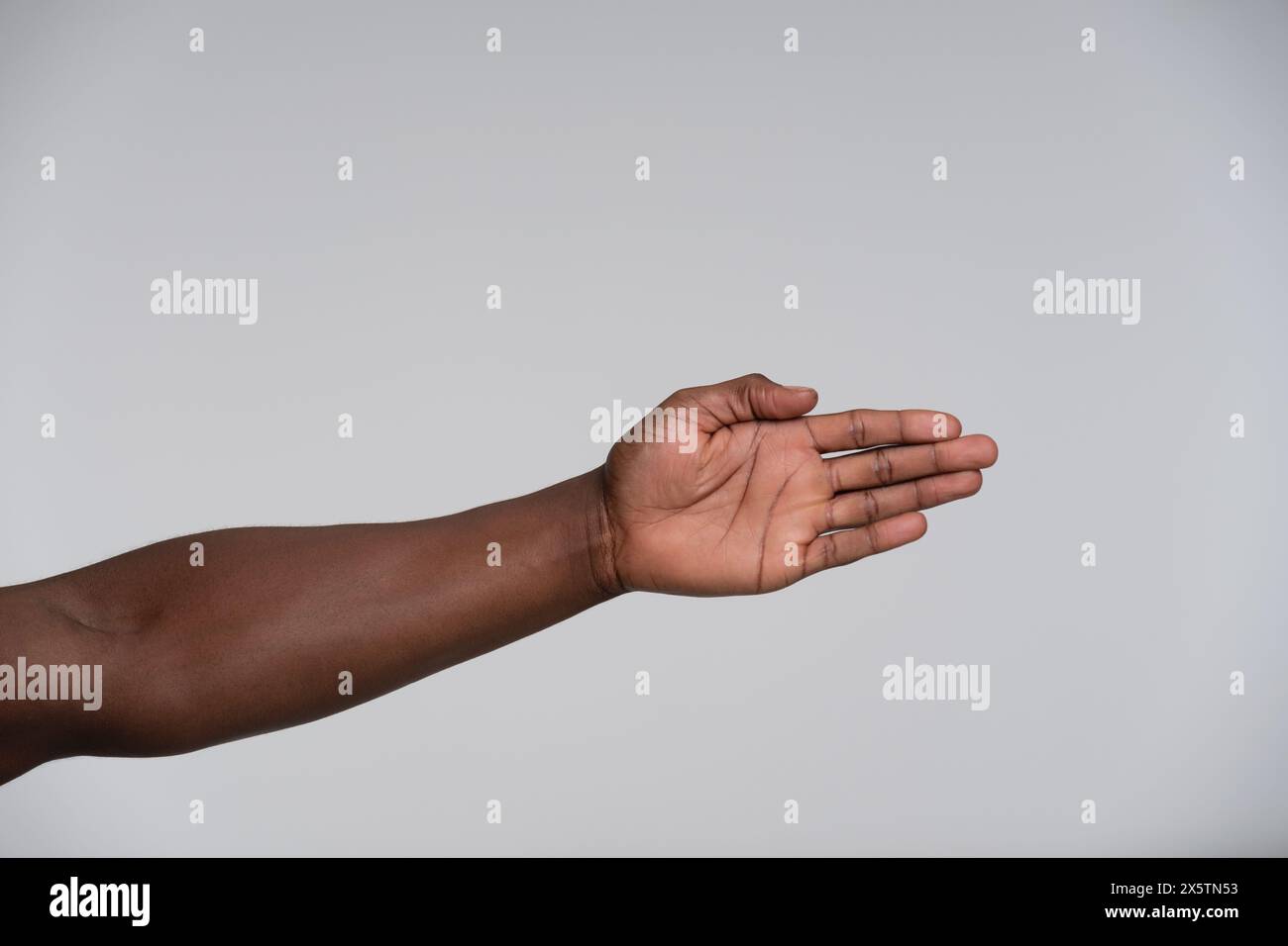 Man holding open hand Stock Photo - Alamy