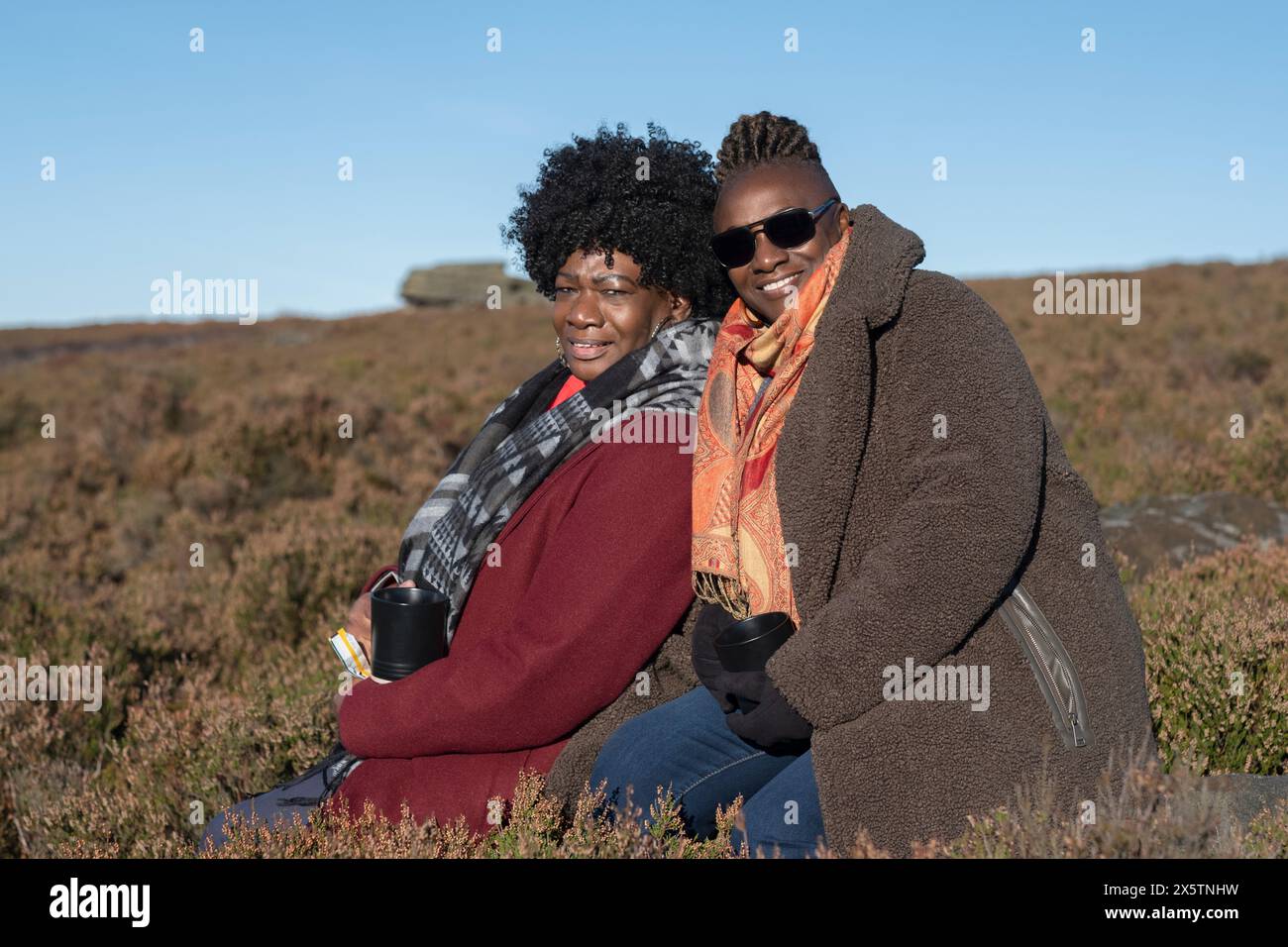 Portrait of two senior women in landscape Stock Photo - Alamy