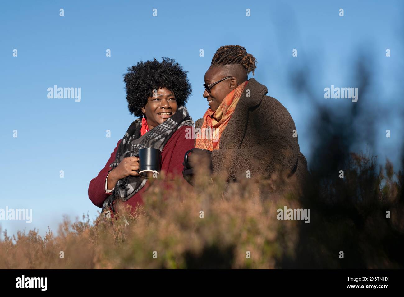 Two senior women in nature Stock Photo - Alamy