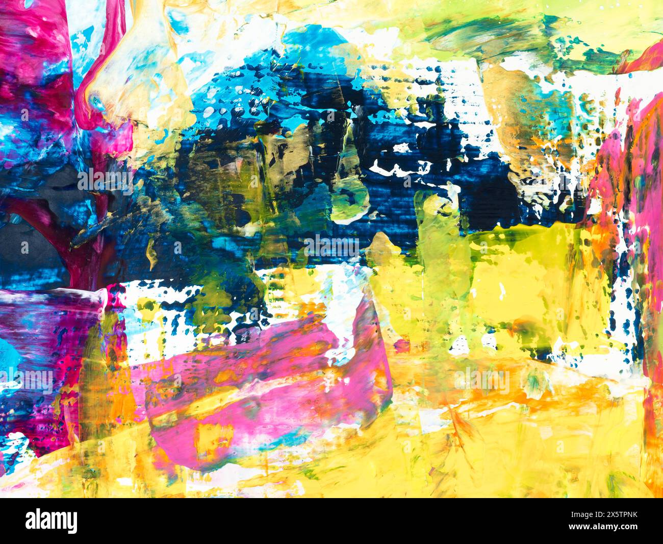 Abstract original creative painting. Hand-drawn, impressionism style ...