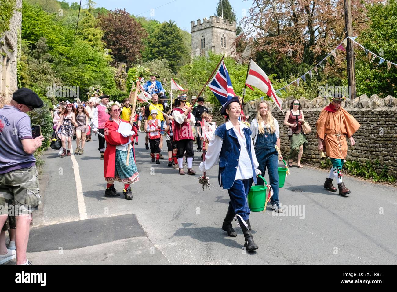 Randwick, Glos, UK. 11th May, 2024. Randick Wap is a traditional ...